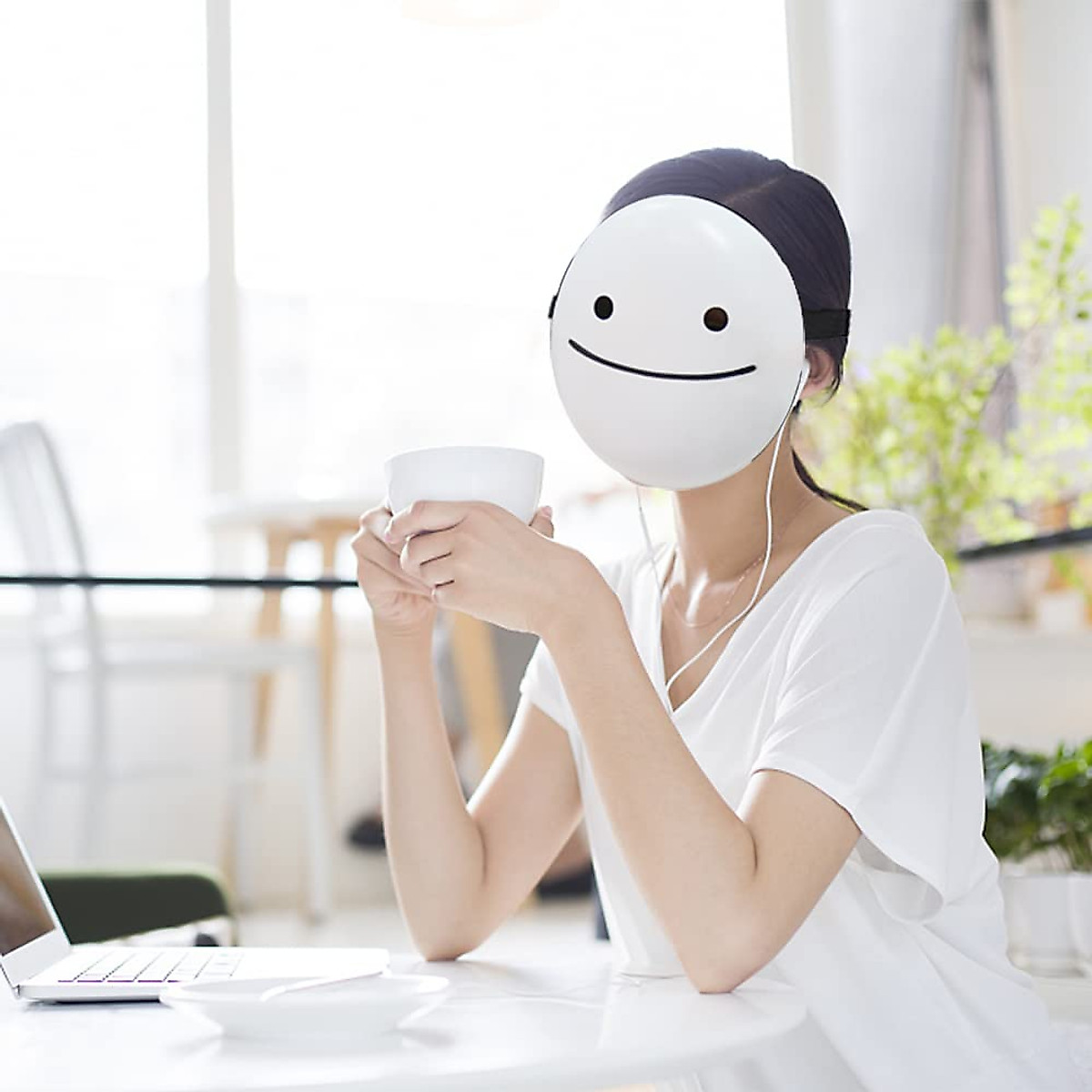 RRANYF Dream Mask, Halloween White Mask, The Dream - Mask Music Song Video same,Singers Mask, Party, Dance, Cosplay Props…