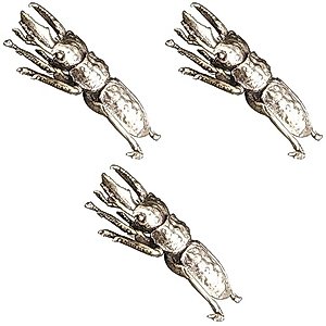Garneck Car Decor 3pcs Brass Ornament bee Miniatures Figurines Brass Animal Decor Wealth Figurine Brass Beatle Decor Brass Beatle Figurines Metal Accessories Cake Decorations Vintage Decor