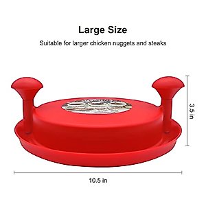 seakuul Chicken Shredder, Shred Machine with Handles and Non-Slip Base for Shredding Pulled Pork, Chicken, Vegetable and Beef (Red)