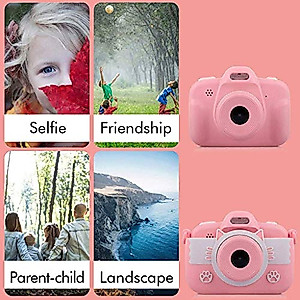 LKYBOA Pink Blue Children's Camera -Kids Camera for Girls or Boys, Anti-Drop Kid Digital Camera with Soft Silicone Shell and 8 Pixel Dual Lens (Color : Green)