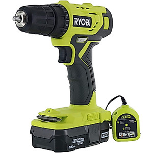 RYOBI ONE+ 18V Cordless 3/8 in. Drill/Driver Kit with 1.5 Ah Battery and Charger (RENEWED)