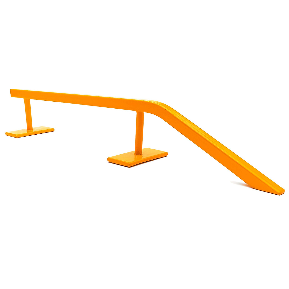 FLVFF Fingerboard Rail Pole Jam to Flat Grind Metal Rail Made of Solid Steel Ramp and Skate Parks (R5) (Yellow)