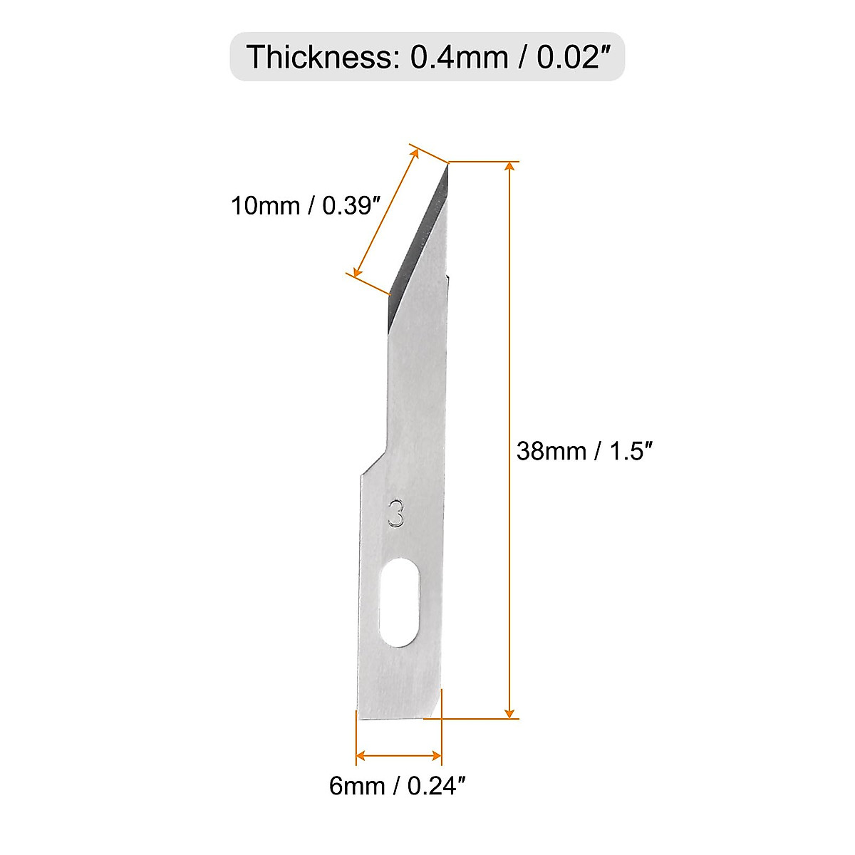 HARFINGTON 40pcs Exacto Knife Blades #3 Hobby Knife Replacement Blades Spare Precision Exacto Blades Hobby Knife Blade Refills for DIY, Art, Cutting, Carving, Scrapbooking, Stencil