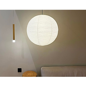 Henjjras White Round paper lamp shade 50cm(19Inch) Chinses Lantern Pendant Lamp Shade,Large Foldable Lampshade