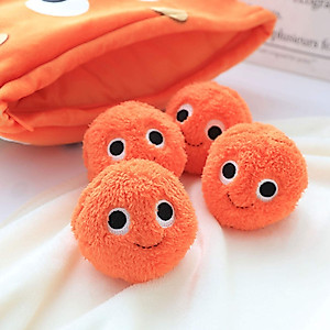 Angleliu Cheesy Puffs Plush Pillow,Stuffed Toy Game Pillow with a Bag of Cheesy Puffs Balls,for Children Sleep Home Decoration (Large)