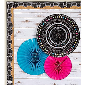 Chalkboard Brights Hanging Paper Fans