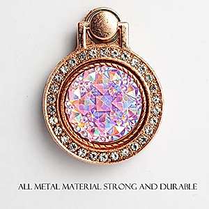 [2 Packs] Gemstones Glitter Bling Bling Phone Ring Holder, Sparkle Phone Ring Grip Artificial Diamond Stand,Rhinestone Cell Finger Ring for Phones,Pad