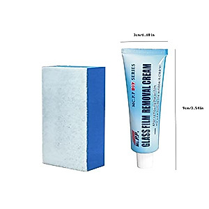 Car Glass Cleaner, Car Windshield Oil Film Cleaner, Glass Oil Film Removing Paste, Window Cleaner Glass Clear Car Paint Oil Film Remover, Glass Stripper Water Spot Remover Dirt Cleaning Cream (2)