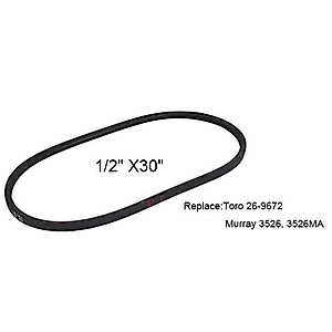 26-9672 Snowthrower Drive V-Belt Replacement Toro 26-9672 622 724 722 Snowblower Belt (1/2" X30")
