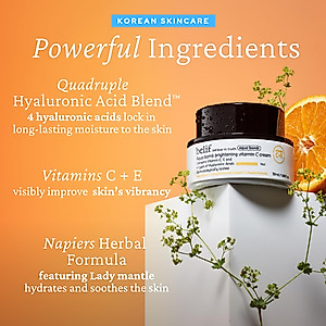 belif Aqua Bomb Vitamin C Face Cream Moisturizer, Infused with Hyaluronic Acid, Vitamin C & Vitamin E, Intense Hydration, For All Skin Types, Korean Skin Care