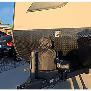 BeadChica 30 lb Propane Tank Cover,Gas Tank Cover for RV Travel Trailer Propane Tank, Waterproof Heavy Duty Oxford