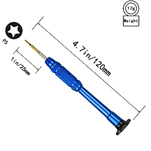 Precision P5 Pentalobe Screwdriver 5 Point Star 1.2mm Screwdriver(TS4) (PL4) for MacBook back panel screws