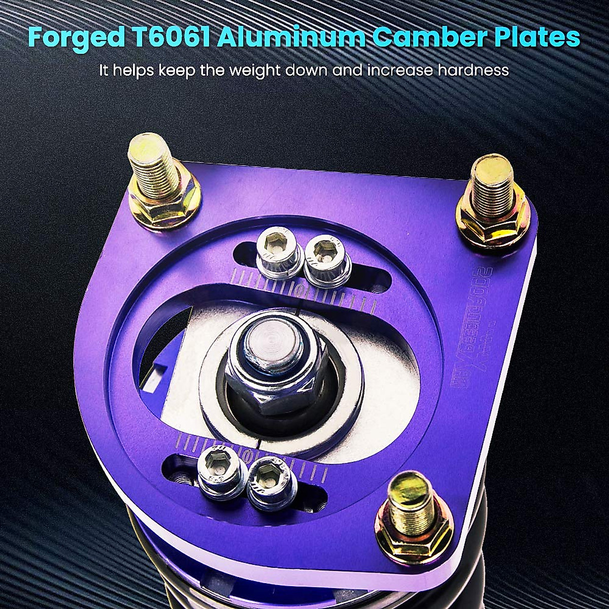 maXpeedingrods Coilovers for Ford Mustang 1994-2004, 4pcs Complete Assemblies Coilovers Suspension KIt, Coil Struts Shock Absorber Adjustable Height Lowering Kit by 1-3”, Blue