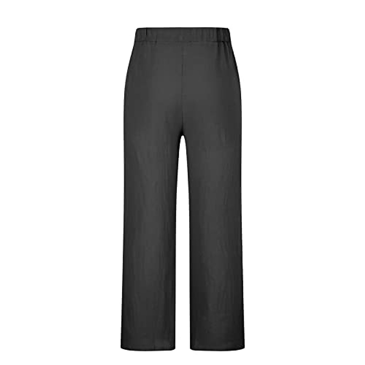 Muscularfit Cargo Pants Men Mens Casual Dress Pants Elastic Waistband Mens Lounge Pants Casual Loose Drawstring Elastic Waist Cotton Linen Trousers Summer Print Solid Straight Legs Dark Gray XL