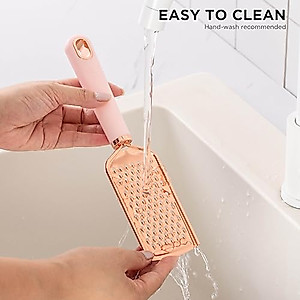 COOK With COLOR 7 Pc Kitchen Gadget Set Copper Coated Stainless Steel Utensils with Soft Touch Pink Handles