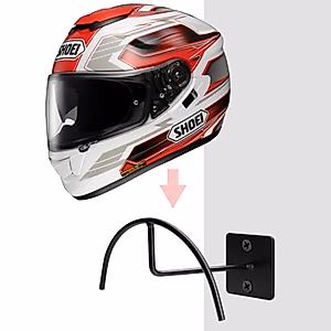 DIYIIRON 4PCS Wall Mounted Hat Rack Helmet Rack Multifunctional Display Rack,Metal Hat Holder Helmet Display Hanger for Hat,Helmet,Coat,Black