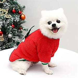 Pajamas for Dogs Christmas Clothes Fleece Cat Coral Costume Two-Legged Cute Girl Dog Clothes for Large Dogs