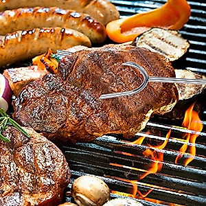 Briout Marshmallow Roasting Sticks 10 Pack Extra Long 45’’ Stainless Telescoping Hot Dog Smores Skewers Kids Safe Barbecue Forks for Campfire, Bonfire and Grill