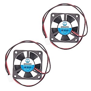 WINSINN 35mm Fan 12V, 3D Printer Micro 12 Volt Fans 3510 Dual Ball Bearing, Brushless Cooling 35mmx10mm 2PIN (Pack of 2Pcs)
