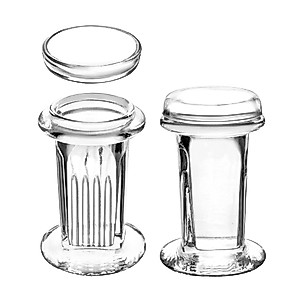 QWORK Coplin Staining Jar, 5 Slide Capacity 60 ml Glass Staining Tank