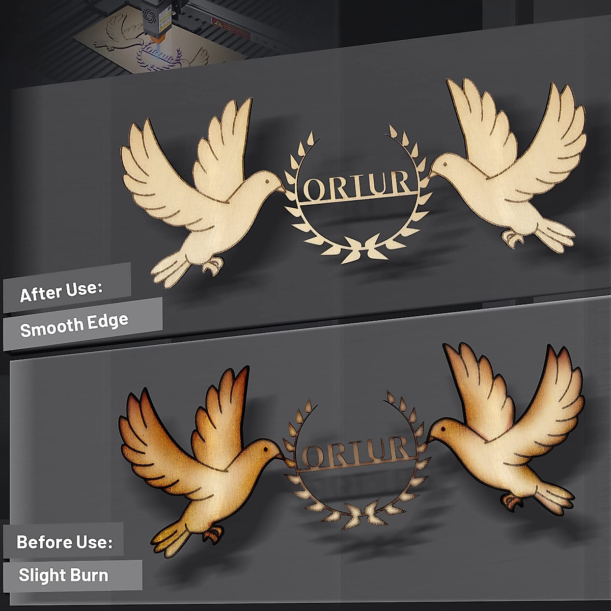 Ortur Laser Engraving Platform, DIY Design Aluminum Working Panel 15.75x17.64x0.47 inch High Strength Steel for Fast Heat Dissipation and Desktop-Protecting, Compatible with Most Laser Cutter