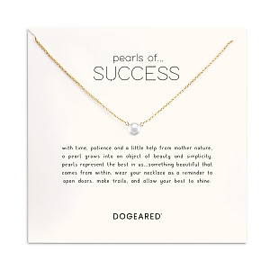 Dogeared Pearls of Success Necklace 16" Gold One Size