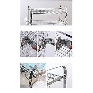 SDGH Dish Rack - Three-Tier Kitchen Cutlery Dish Drain Storage Rack 54.00 * 26.4 * 48.3 Cm