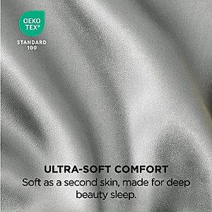 Bedsure Satin Pillowcase for Hair and Skin Queen - Silver Grey Silk Pillowcase 2 Pack 20x30 inches - Satin Pillow Cases Set of 2 with Envelope Closure, Gifts for Women Men