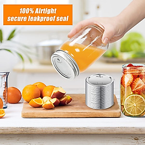 Canning Lids, 120Pcs Thickened Regular Mouth Canning Lids, 2.75in canning lids regular for Ball, Kerr Jars, Leakproof Seal canning jar lids, Rustproof Split Type Mental lids for canning jars regular