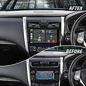 Wireless Apple Car Play Radio, ViaBecs 10.2” Bluetooth Car Stereo for 2014-2018 Nissan Altima Support Android Auto, Bluetooth 5.0, GPS Navigation, Subwoofer, SWC, 36-EQ DSP, AM/FM Car Radio Receiver