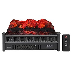 ROVSUN 23” Electric Fireplace Insert Log Set Heater w/Remote Control, Overheat Protection, Realistic Flame Effect Ember Bed, Adjustable Flame Brightness, CSA Certified, for Living Room Bedroom, 1400W