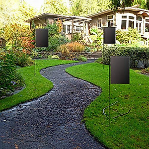 GoShell 16 Pcs Black Blank Garden Flag, One Layer Polyester Heat Transfer Printed Flags, Outdoor Garden Parade Banner Decor Flags Flags, 12"x 18"