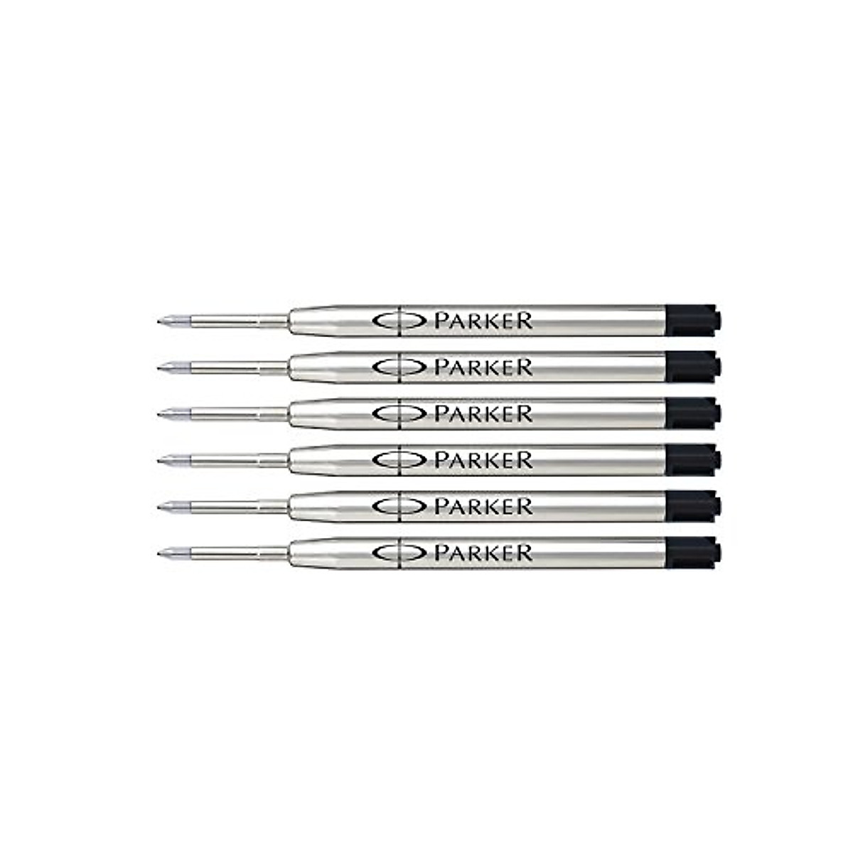 Parker Ball Point Pen Refills, Fine Point, Black Ink, 6/Pack (S0406280)