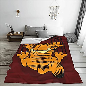Cartoon Cat Flannel Throw Blanket Luxury Warm Blanket for Sofa Bed Room Decor Car Bed Camping (G1, 40"x50")