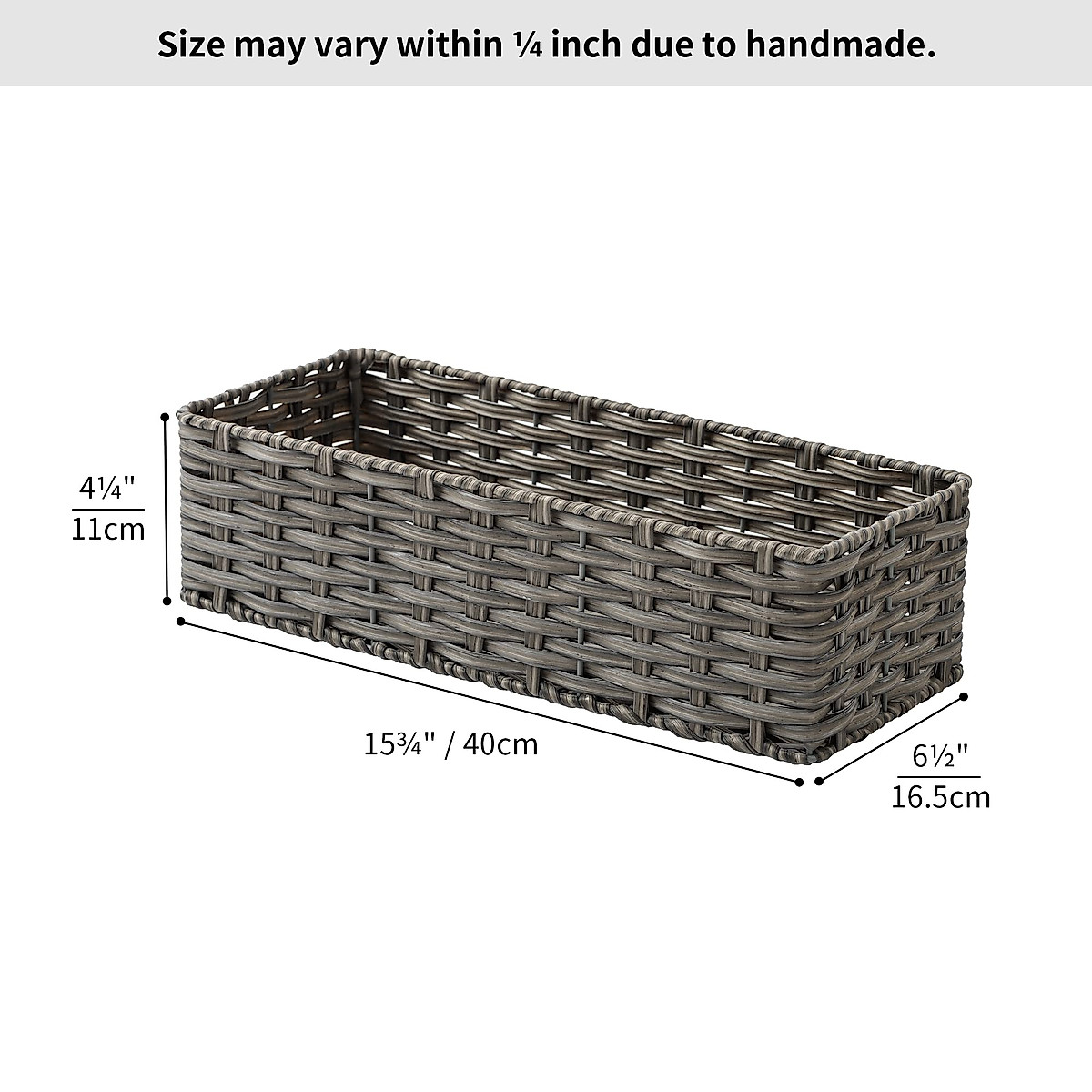 GRANNY SAYS Bundle of 2-Pack Wicker Baskets for Storage & 2-Pack Wicker Shelf Baskets