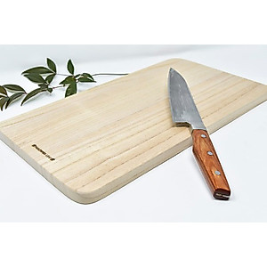 Kiri (Japanese Paulownia) Wooden Cutting Board, Made in Japan, Handmade, 8.85 x 16.1 inches