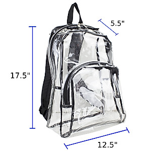 Eastsport Clear Backpack with Sling Combo - Black Trim
