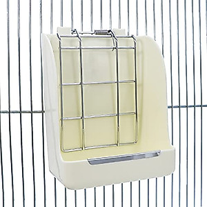 Wontee Rabbit Hay Feeder Guinea Pig Hay Rack Manger Bunny Hay Holder Plastic Food Bowl (2 PCS-White)