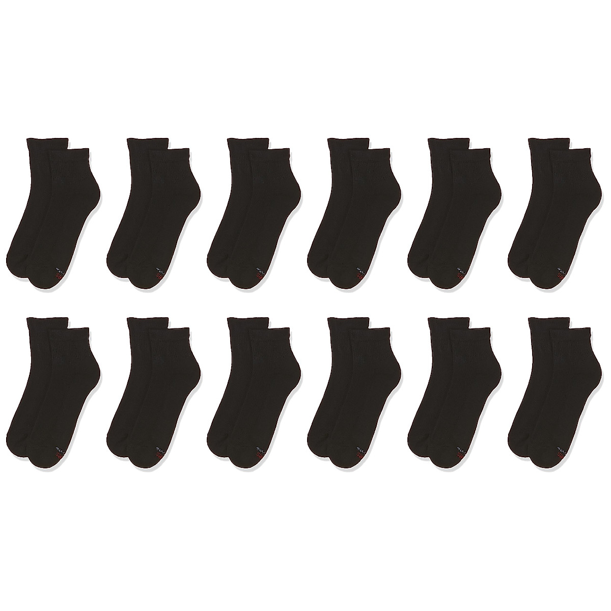 Hanes mens X-temp Cushioned Ankle Socks, 12-pair Pack Casual Sock, Black, 6 12 US