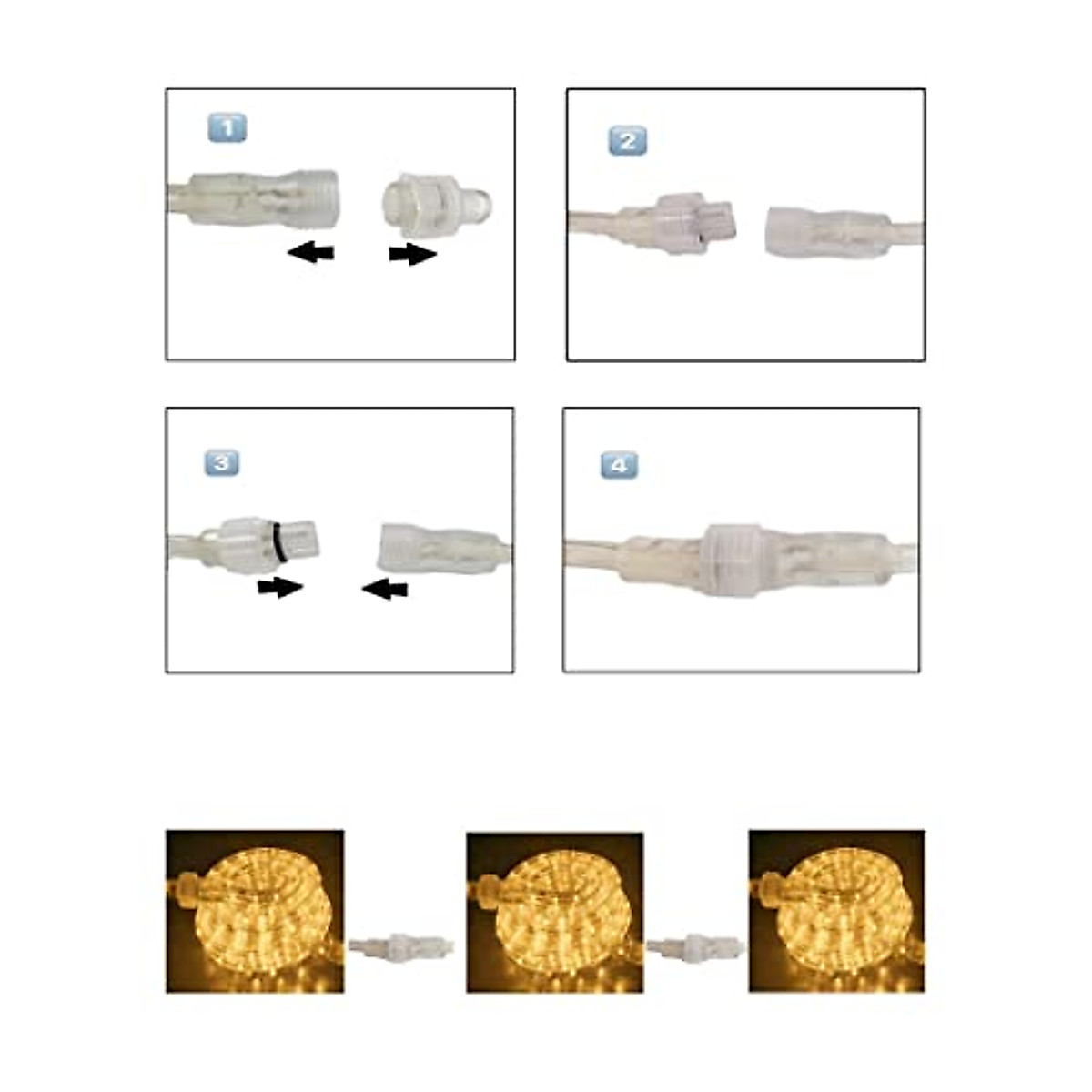 Deco String LED Rope Lights, 10M 33ft, Retro Warm White 2700K, Indoor or Outdoor, 33ft, Linkable, Perfect for Deck, Garden, Patio, Landscape Lighting, Camping, Party, Bedroom Décor, Waterproof