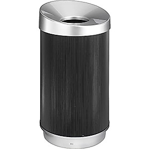 Safco Products 9799BL At-Your-Disposal Vertex Waste Receptacle, 38-Gallon, Black