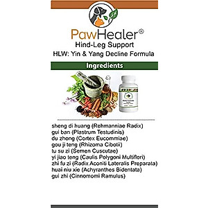 Hind Leg Weakness: Yin & Yang Decline - 100 Grams-Herbal Powder-Dogs & Pets - Supports Dogs with Arthritis & Muscle Mass Loss