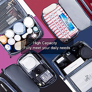 JUMENG Small Compact Hanging Travel Toiletry Bag Makeup Organizers Waterproof Cosmetic Bag Bathroom Shower Storage Bag Dop Kit for Men and Women