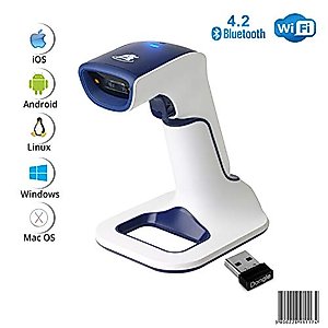ScanAvenger Wireless Portable 1D With Stand Bluetooth Barcode Scanner: 3-in-1 Hand Scanners -Vibration, Cordless, Rechargeable Scan Gun for Inventory Management - Handheld, USB Bar Code UPC/Ean Reader