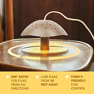 Flea Trap Refills 12 Packs, Flea Trap for Inside Your Home, Replacement Pads for Flea Light, 7.1 Inch Natural Sticky Discs Refill for Bugs Flies