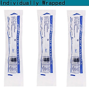 20 Pack Plastic Syringe Luer Lock with Needle - 10ml, 5ml, 3ml, 1ml Syringes and 18Ga, 22Ga, 23Ga, 25Ga Needle, Individually Sealed Package