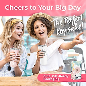 SassyCups Wedding Planning Cup | Vacuum Insulated Stainless Steel Tumbler for Bride to Be | Engagement | Newly Engaged Travel Mug for Future Mrs | Wedding Shower (22 Ounce, White)