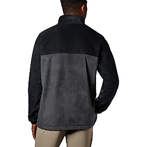 Columbia Men's Steens Mountain Half Zip Fleece, Black/Grill, Large