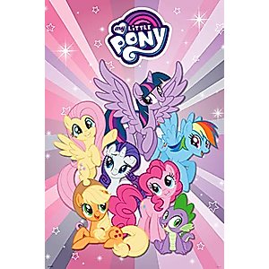 Pyramid America My Little Pony Group Cute Kids Room Animated Cartoon Series Cool Wall Decor Art Print Poster 24x36