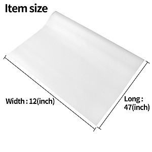 Shelf Liner,Drawer Anti-Slip Mat,Waterproof Clear Cabinet Liners,Non Adhesive Mat for Fridge, Bathroom, Kitchen, Drawers(11.8 Inchx59.05 Inch)